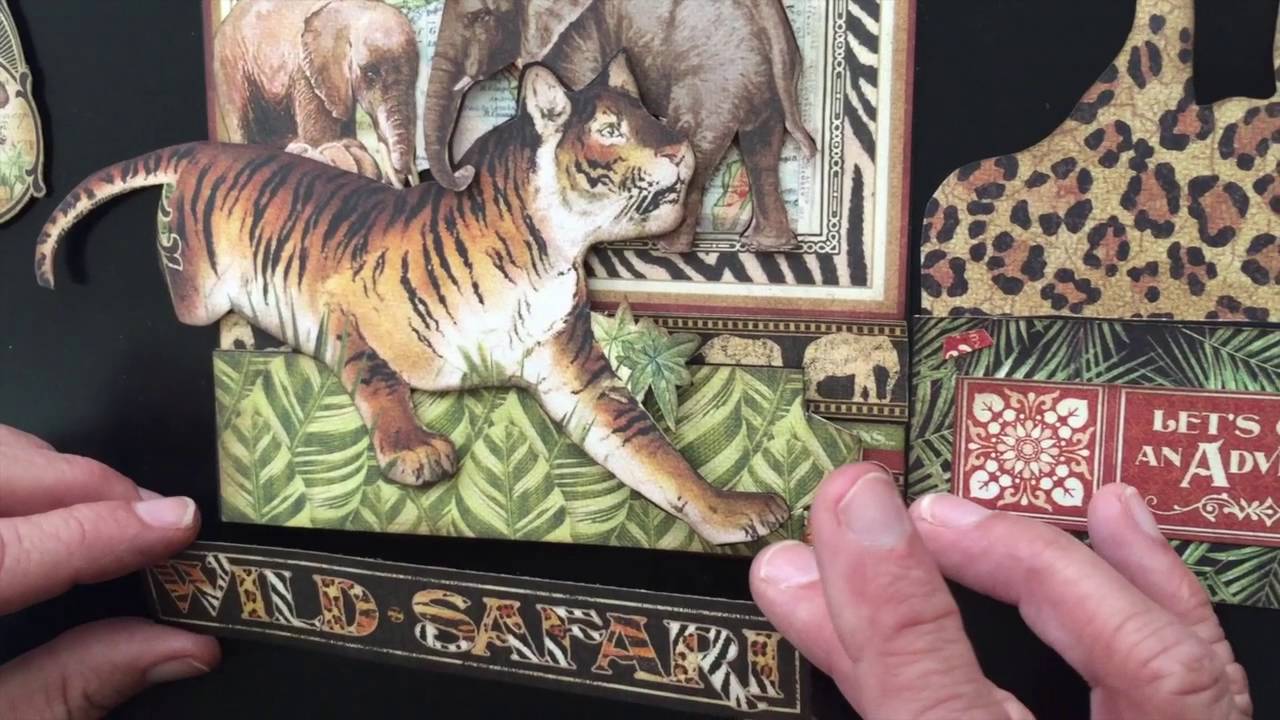 Graphic 45 Safari Adventure Bendi Card - DIY Card Tutorial Part 2/2 ...