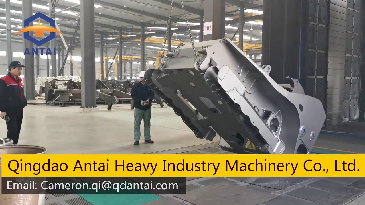 Continuous Overhead Conveyor Hanger Hook Shot Blasting Machine - YouTube