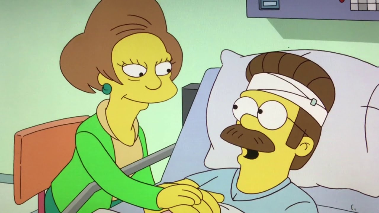 ned flanders and edna at the hospital. - YouTube