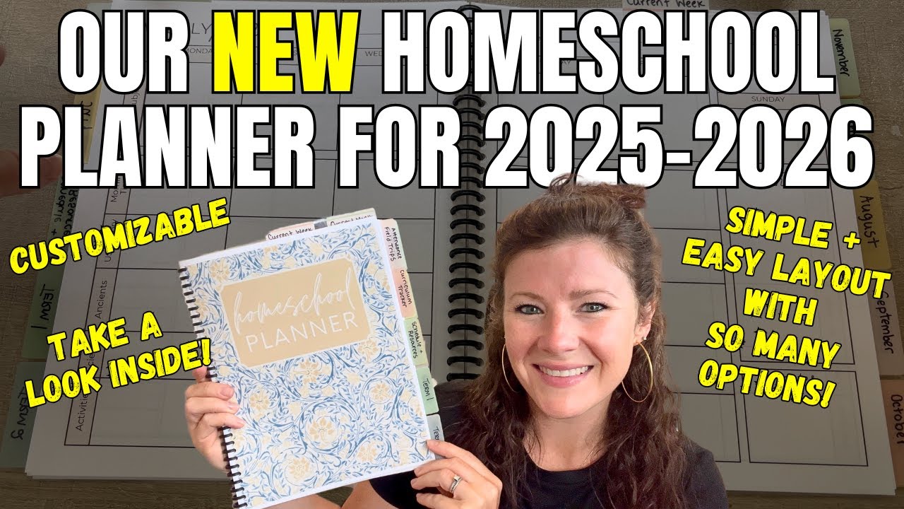 My *NEW* Homeschool Planner for 2025-2026 || Customizable Planner - YouTube