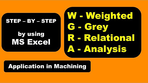 Grey Relational Analysis | GRA | Complete Tutorials - YouTube