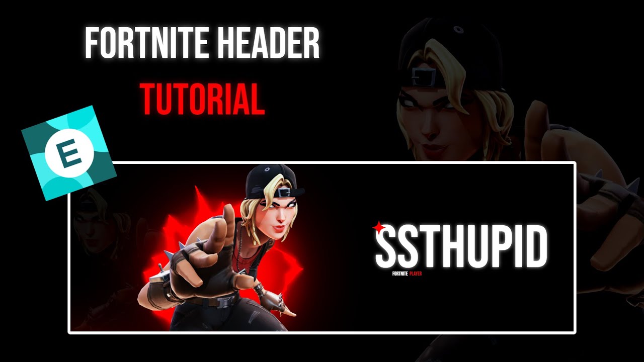 How To Make A FREE Fortnite Header without Photoshop in Pixlr (Tutorial ...