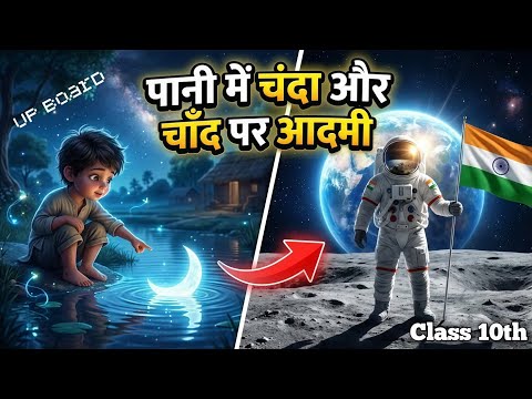 पानी में चंदा और चाँद पर आदमी | Pani Me Chanda aur Chand Par Aadmi class 10 | Up Board hindi 