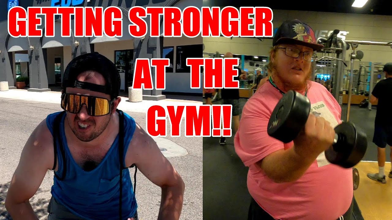 GETTING STRONGER AT THE GYM!!!!! - YouTube