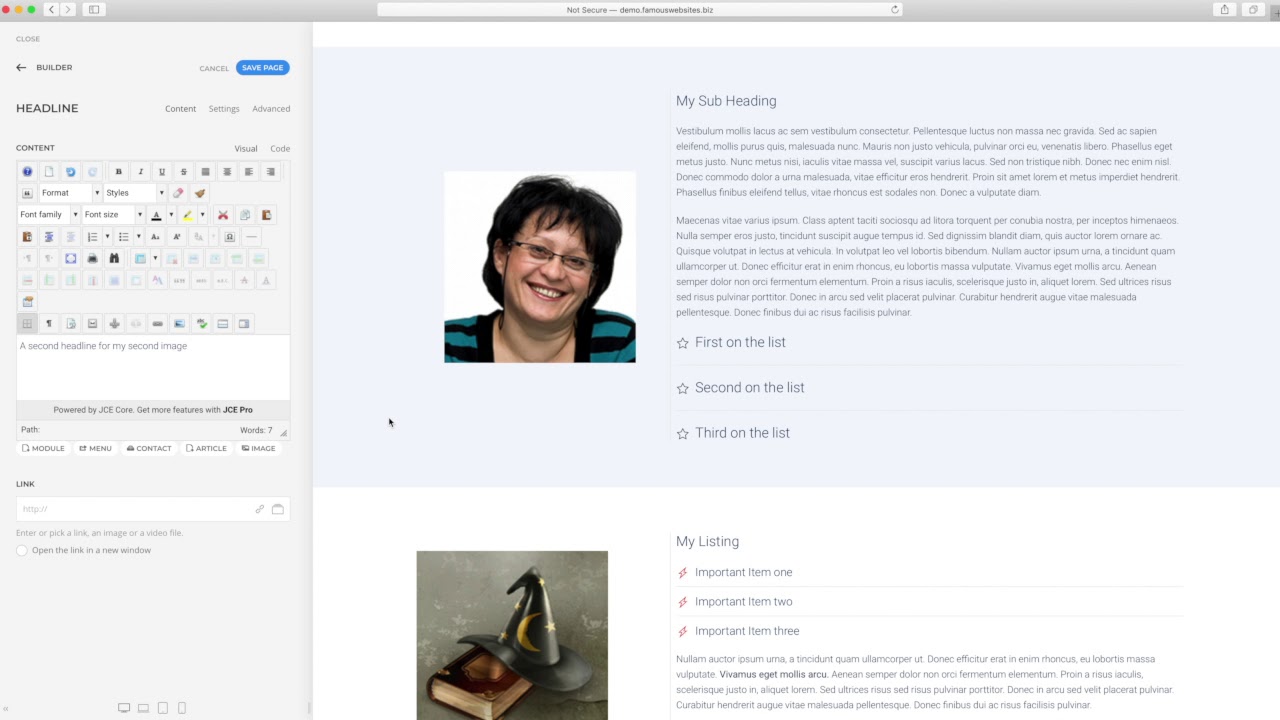 Editing Sections with Images using the Yootheme Page Builder in Joomla. - YouTube