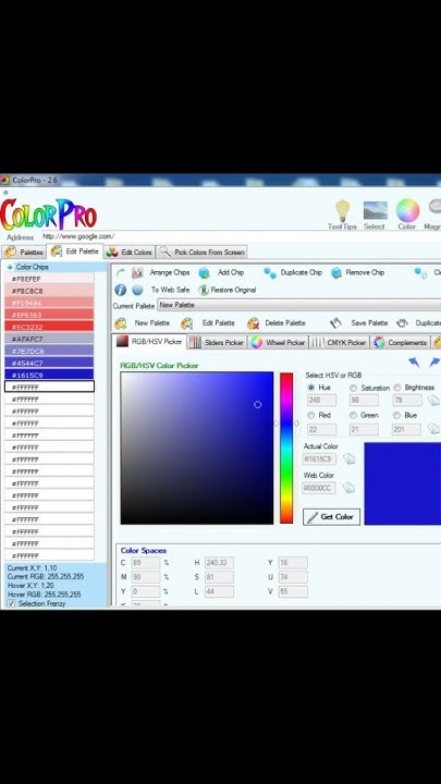 Selecting colors in ColorPro using the RGB Color Picker - YouTube