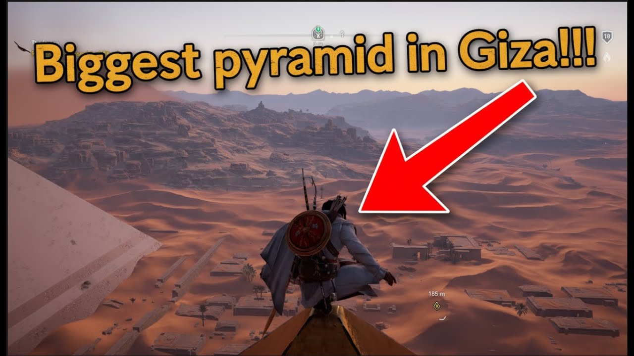 Sliding from the biggest pyramid in Giza !!! (Ac Origins) - YouTube