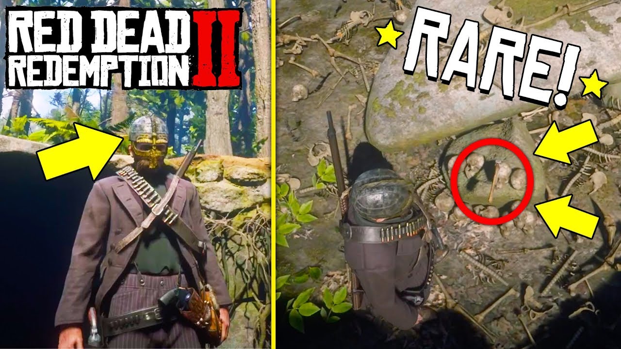 RARE HIDDEN ITEMS IN RED DEAD REDEMPTION 2: Viking Hatchet & Helmet ...