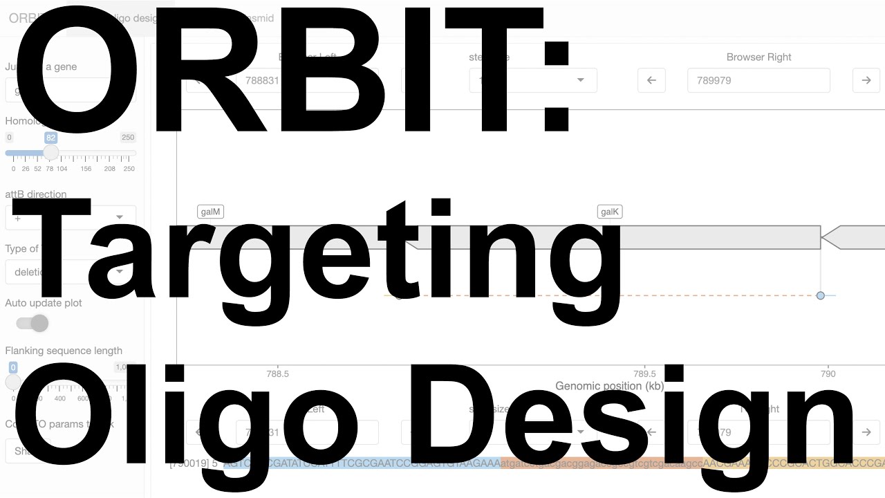 ORBIT: Targeting oligo design with app - YouTube