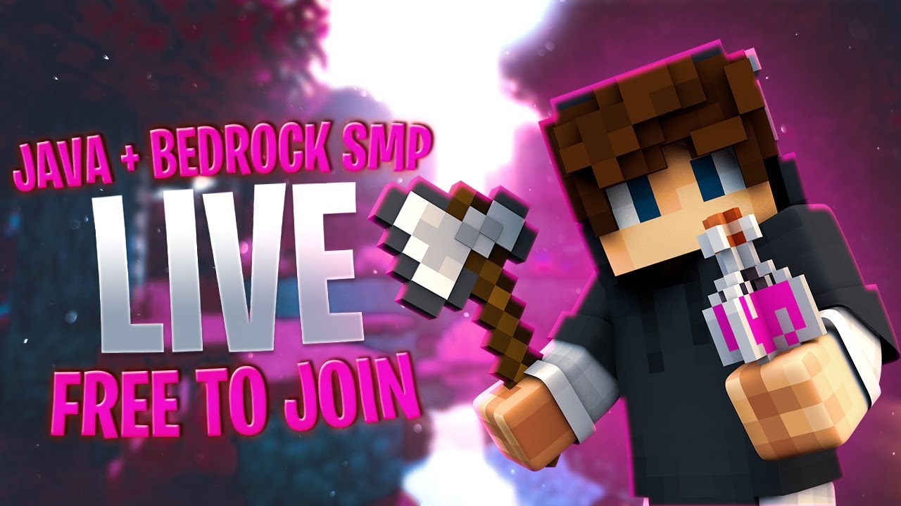 Minecraft Free to Join SMP | Java+Bedrock/PE anyone can Join - YouTube