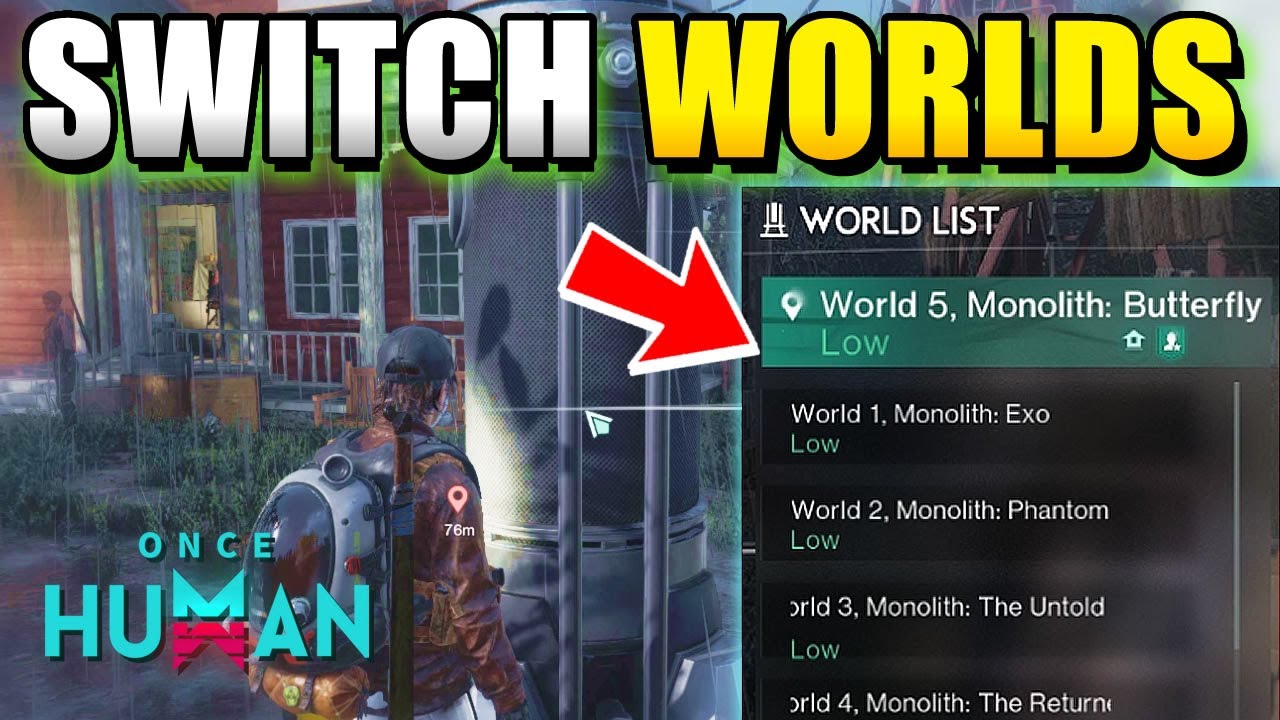 Once Human How to Switch Worlds (Hop Servers) - YouTube