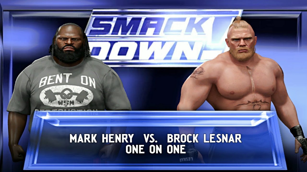 FULL MATCH: Mark Henry vs. Brock Lesnar at WWE SmackDown | WWE 2K24 ...