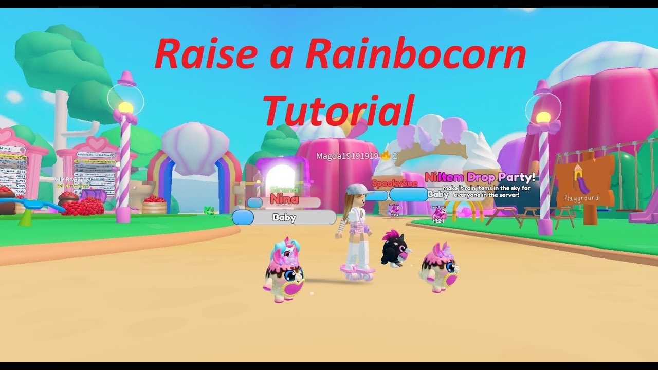 Roblox - Raise a Rainbocorn Tutorial - New - YouTube