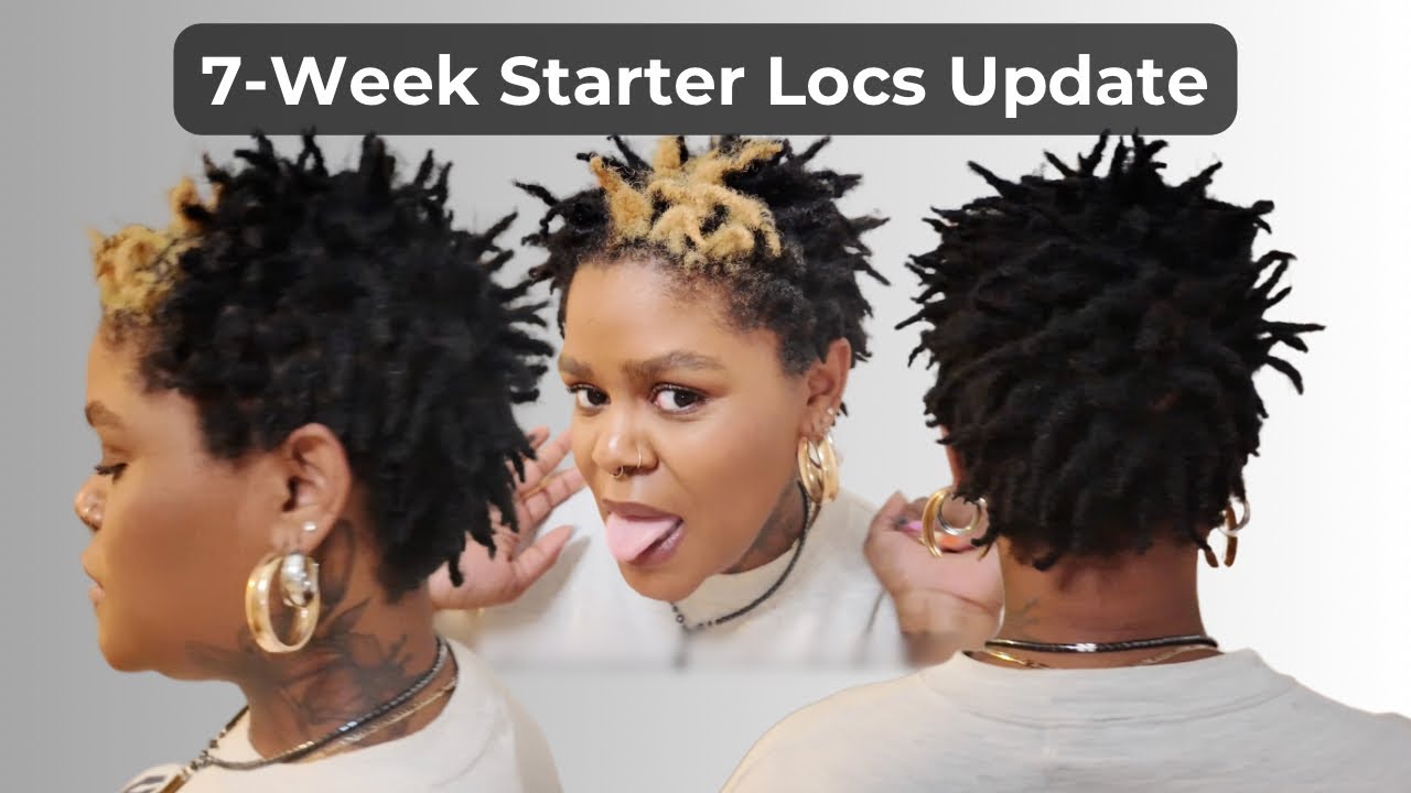 7 WEEK DIY Starter Locs Update! | my goals, moisture routine, + more! 4C Two-strand twists - YouTube