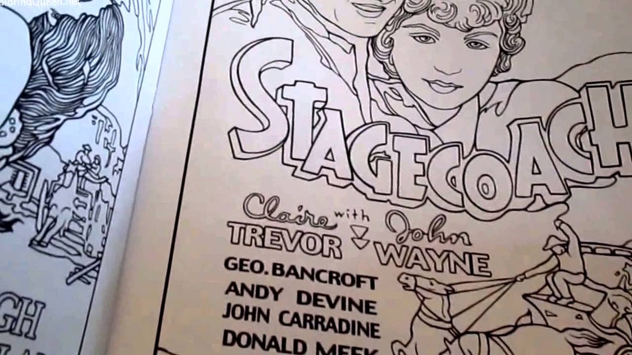 Classic Movie Posters - Adult Coloring Book Review - YouTube