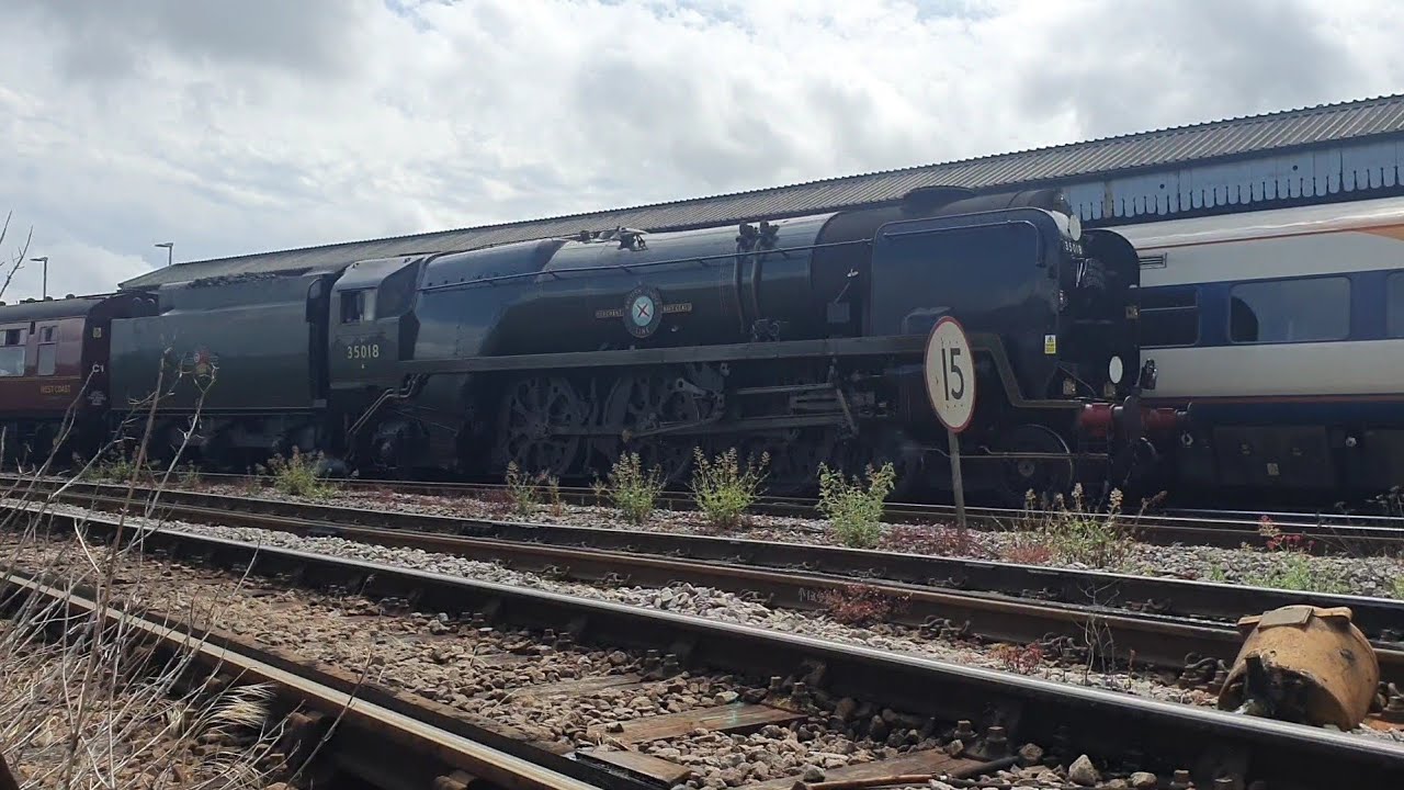 SR Merchant Navy 35018 'British India Line' & WCR Class 47/4 47802 ...