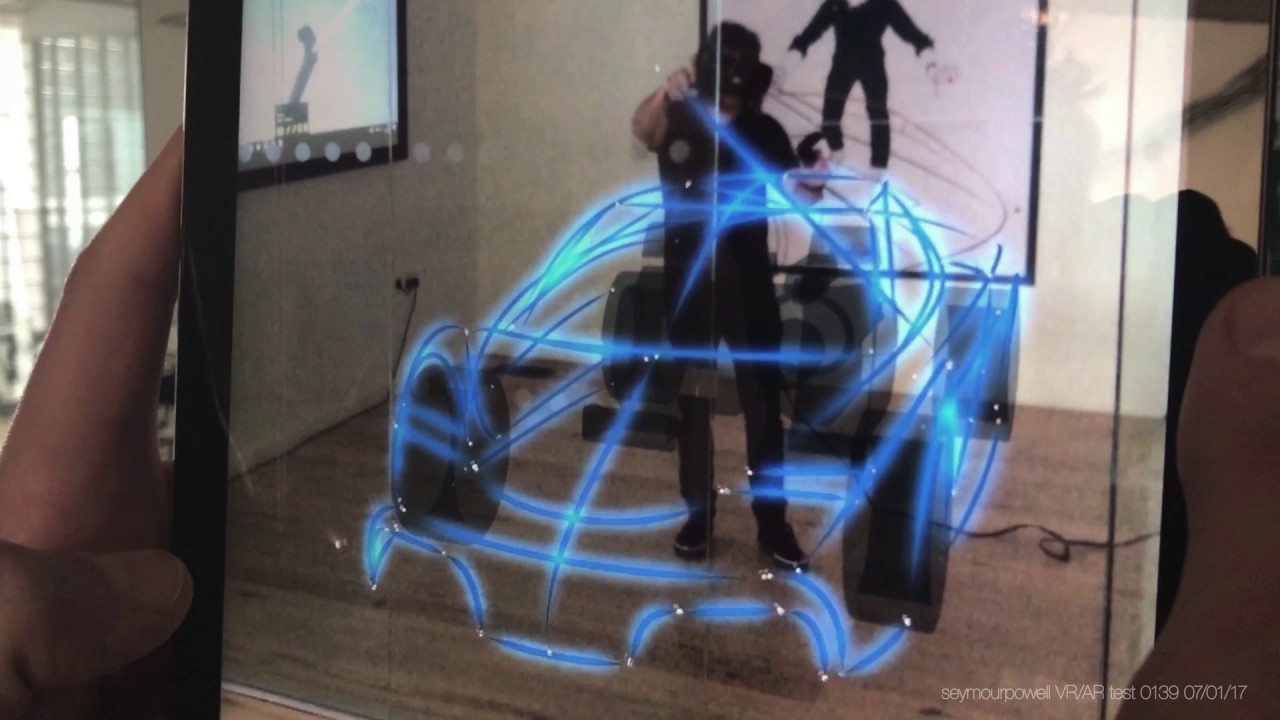 Virtual Reality Seen Through Augmented Reality, Test - YouTube