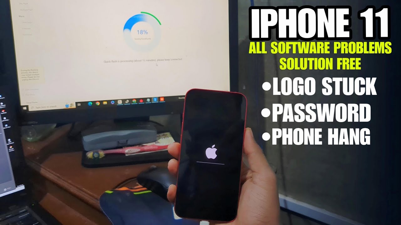 HOW TO FLASH IPHONE 11/IPHONE LOGO STUCK/IPHONE PASSWORD UNLOCK/IPHONE ...