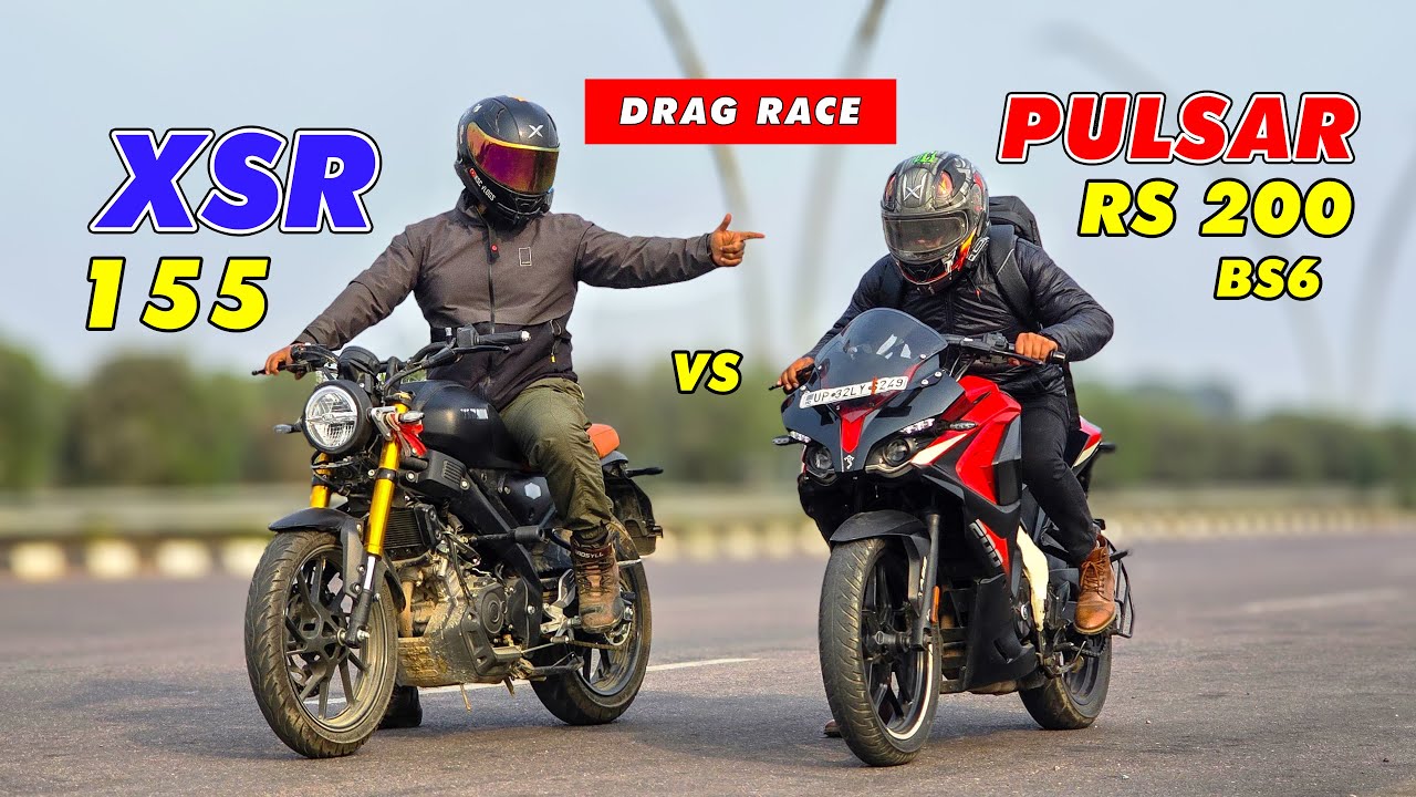 Yamaha XSR 155 vs Bajaj Pulsar RS200 BS6 🔥 Drag Race | Who Wins the ...