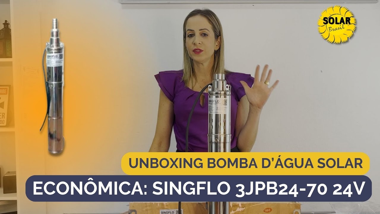 Unboxing Bomba d’água solar econômica: Submersa 3JPB24-70 24V☀️ - YouTube