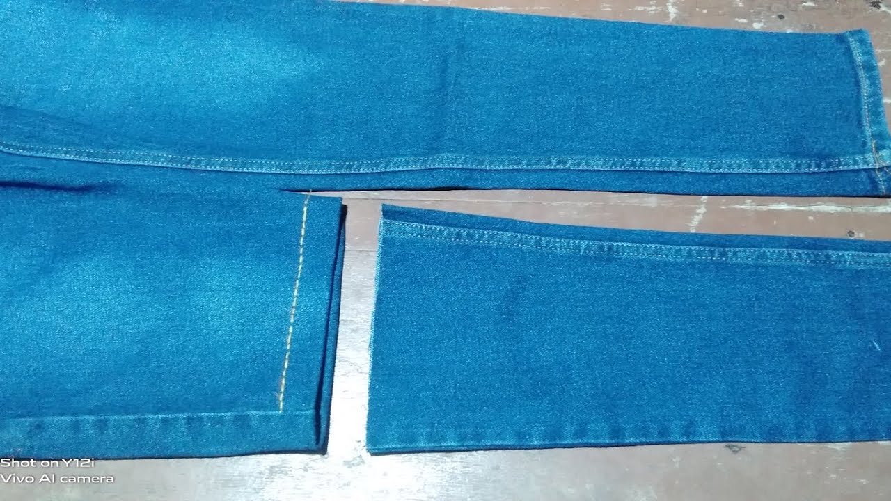 Diy_Cara memotong celana jeans panjang jadi pendek - YouTube