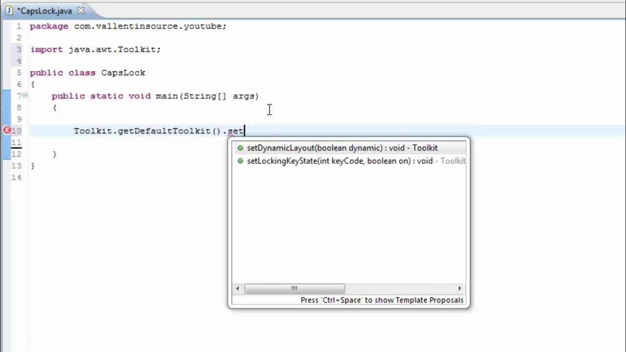 Java Tutorial - Turn Caps Lock On or Off [60 Seconds] - YouTube