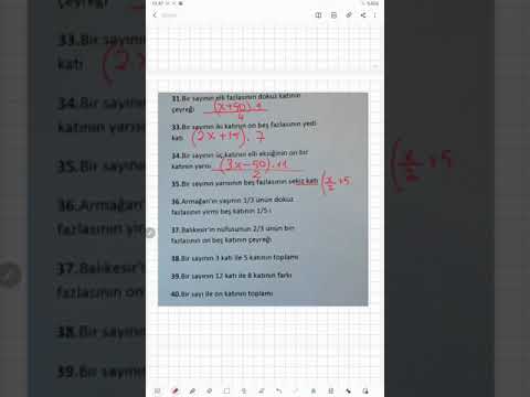 6. sınıf Cebirsel İfade Yazma