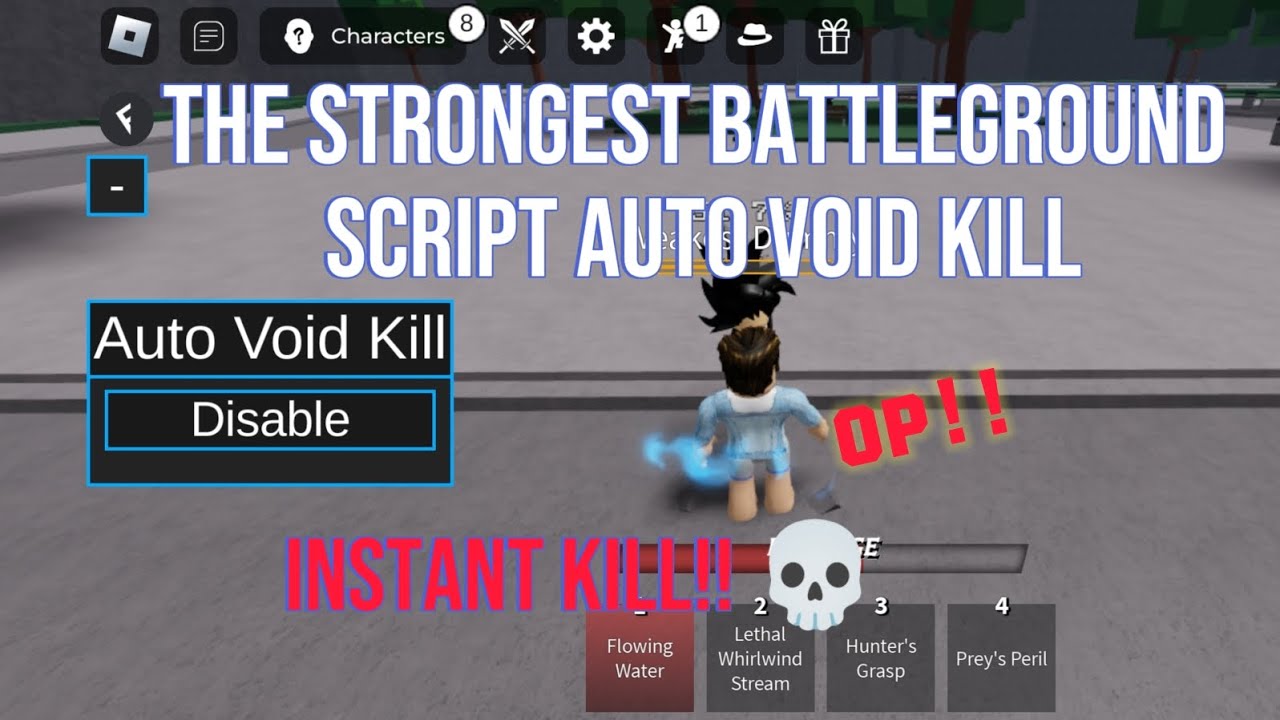 The strongest battleground Script Auto Void Kill(Instant kill) Work On ...