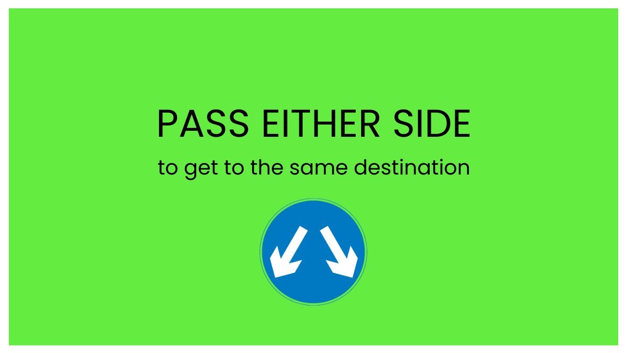 Pass Either Side I UK Road Sign Explained - YouTube