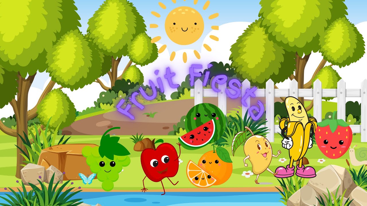 Fruit Fiesta: Learn Fruit Names With Fun Scenes| For Kids, Children and ...