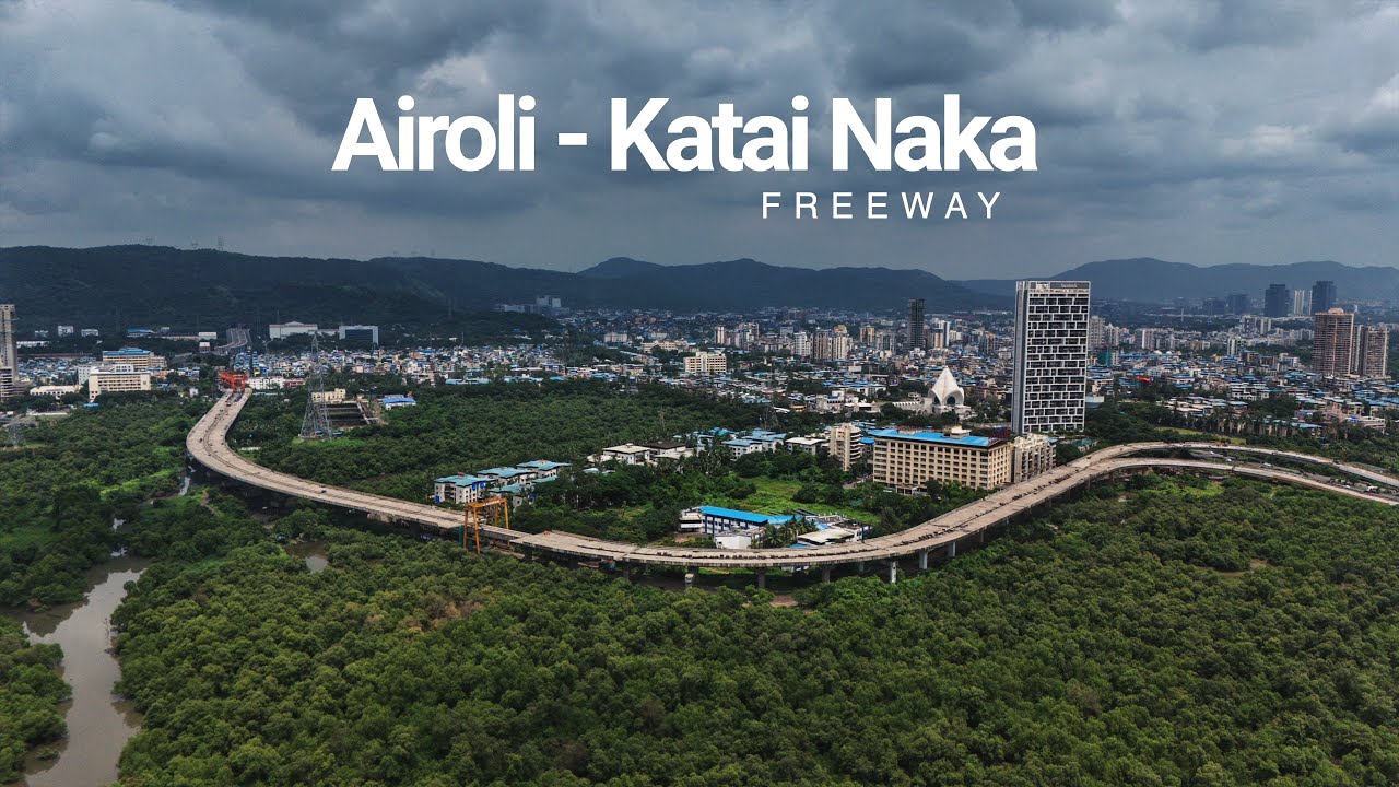 Airoli Katai Naka Freeway Progress | August 2024 | The Bridge Connecting Mumbai - YouTube