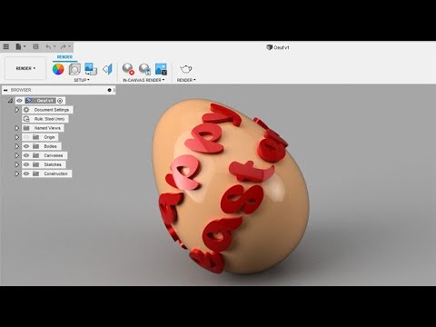 Egg Emboss - Fusion 360 - YouTube