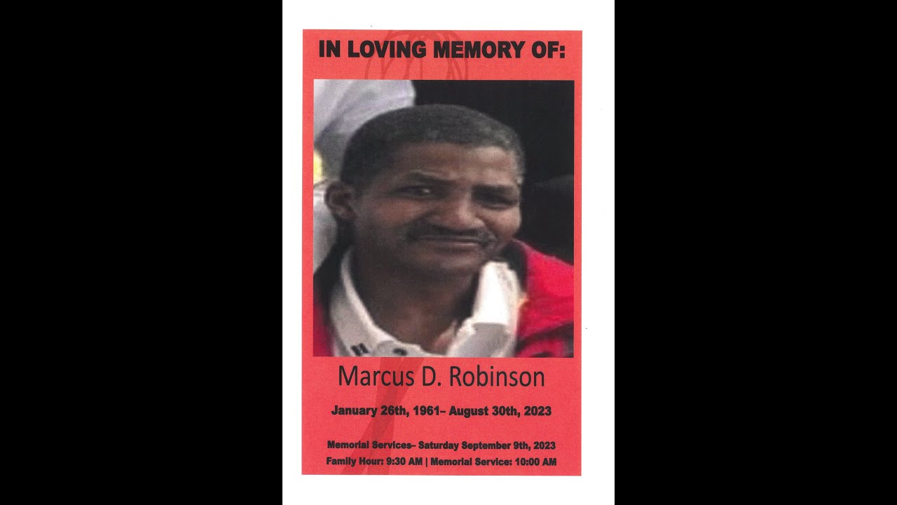 Homegoing Service for Marcus Robinson - YouTube