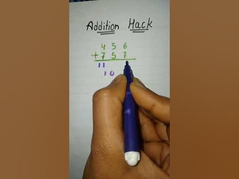 Addition hack #ytshorts #mathstricks - YouTube