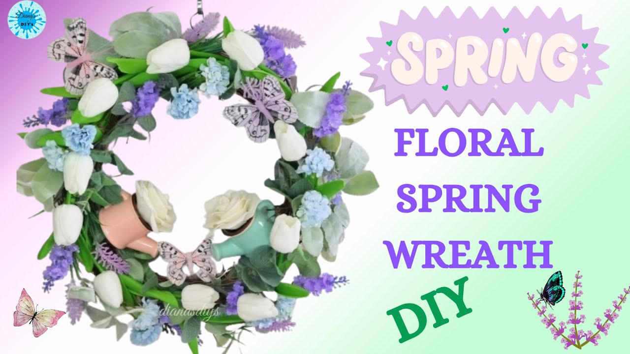 🌷 DIY Pretty Spring Wreath Tutorial For Gorgeous Home Decor! 🌷 - YouTube