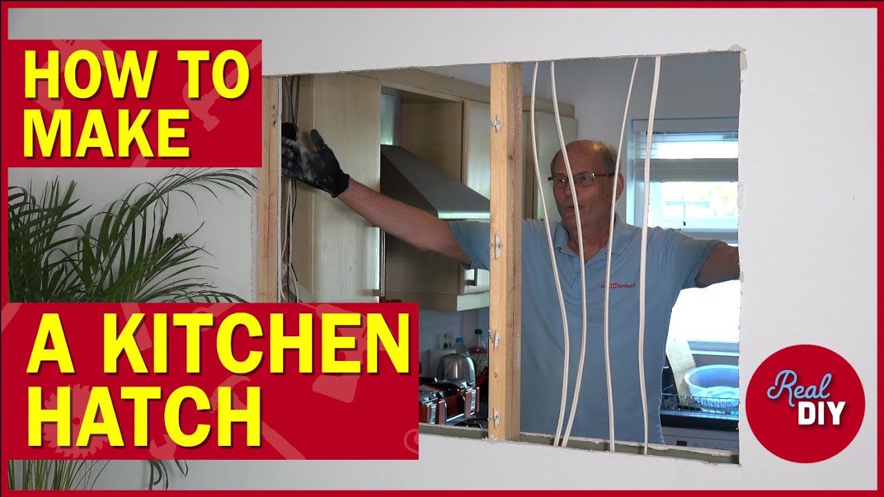 How To Make A Kitchen Hatch, A Hole In A Wall. (#7) - YouTube