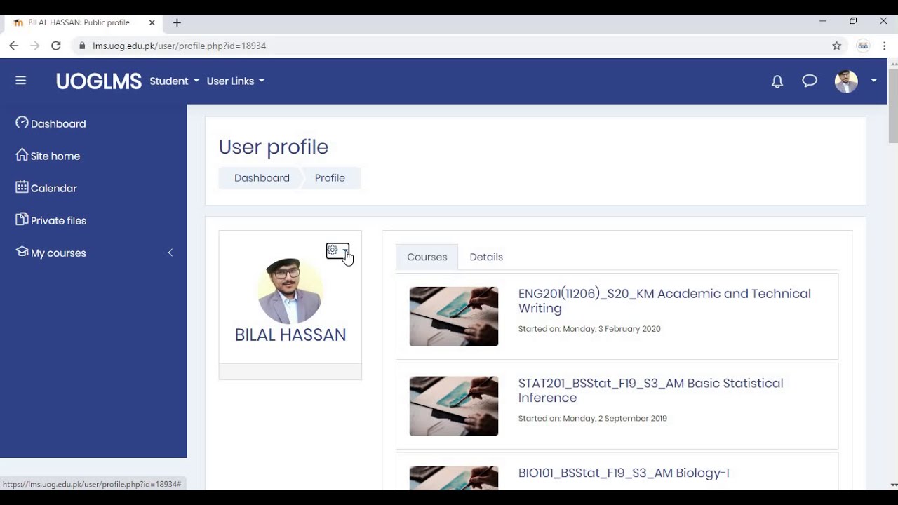 UOGLMS|User Interface|Upgraded Functions|Password Reset|Time Table ...