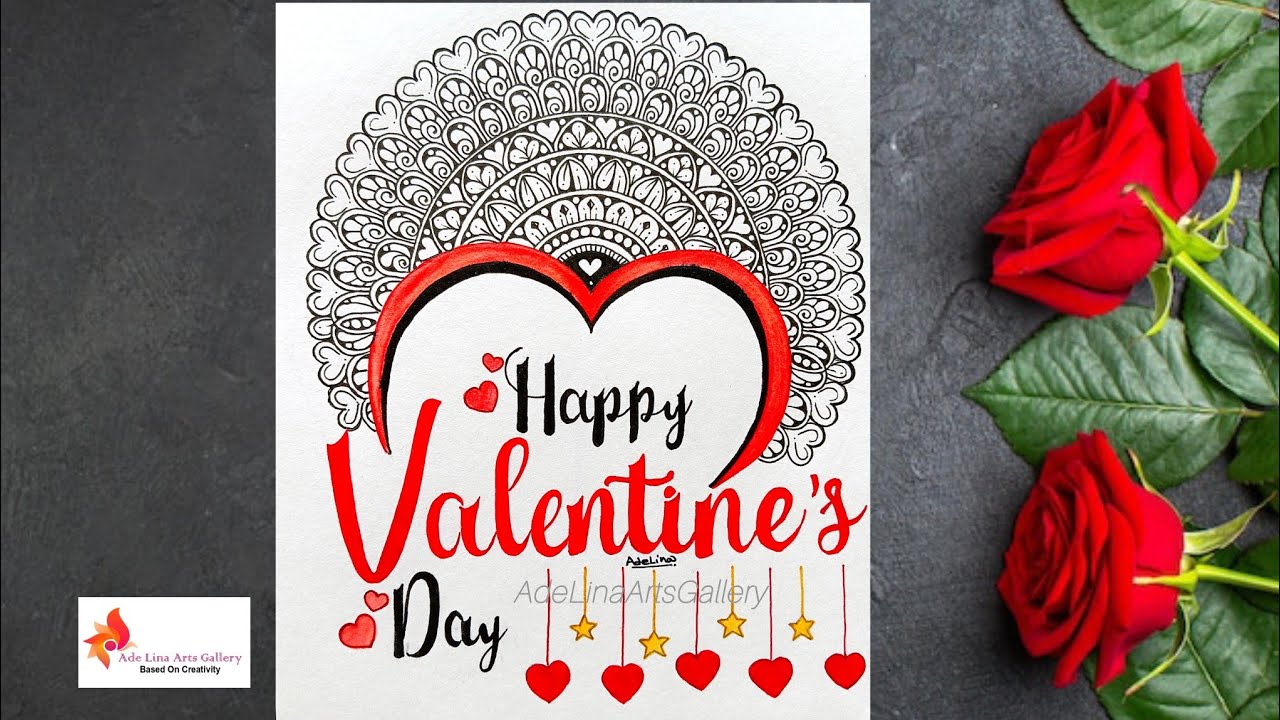 Beautiful Valentine's Day Mandala Art/ Easy Mandala Art For Beginners ...