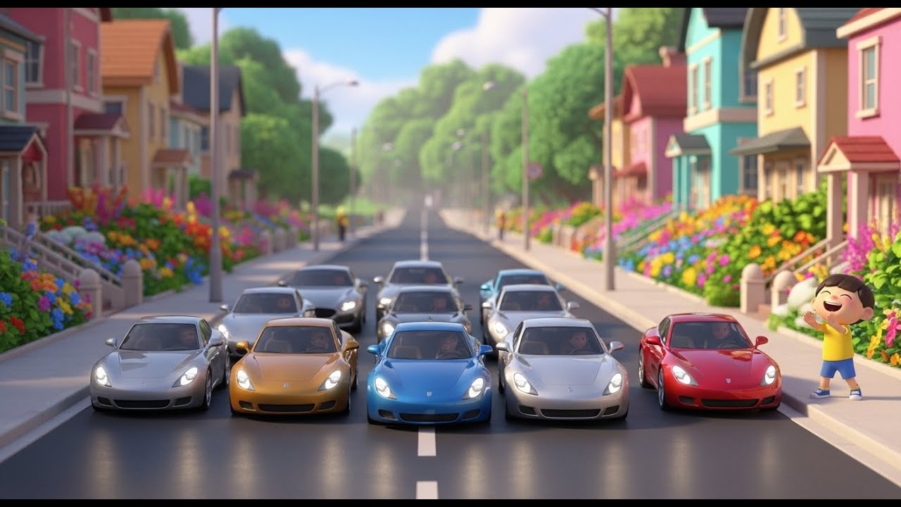 Counting Cars Zooming Fast 🚗💨 | Counting and Number Song for Kids - YouTube