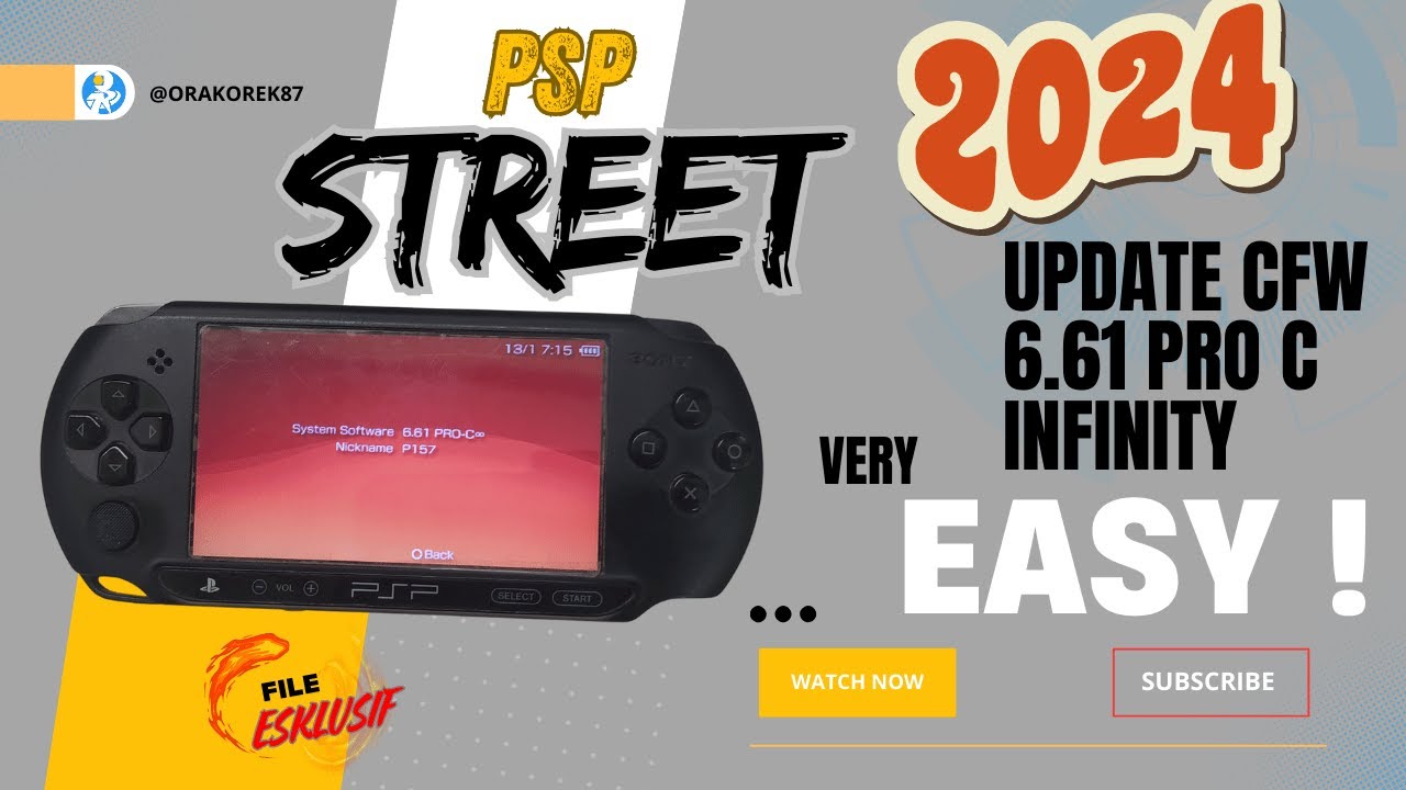 Update CFW 6.61 PRO-C Infinity PSP Street 2024: Panduan Lengkap dan Mudah!" - YouTube