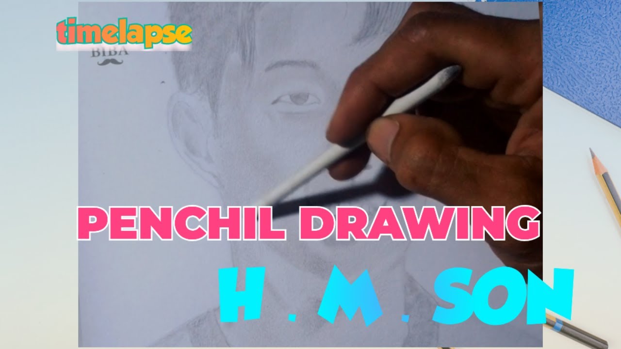 PENCIL DRAWING | SON HEUNG MIN - YouTube