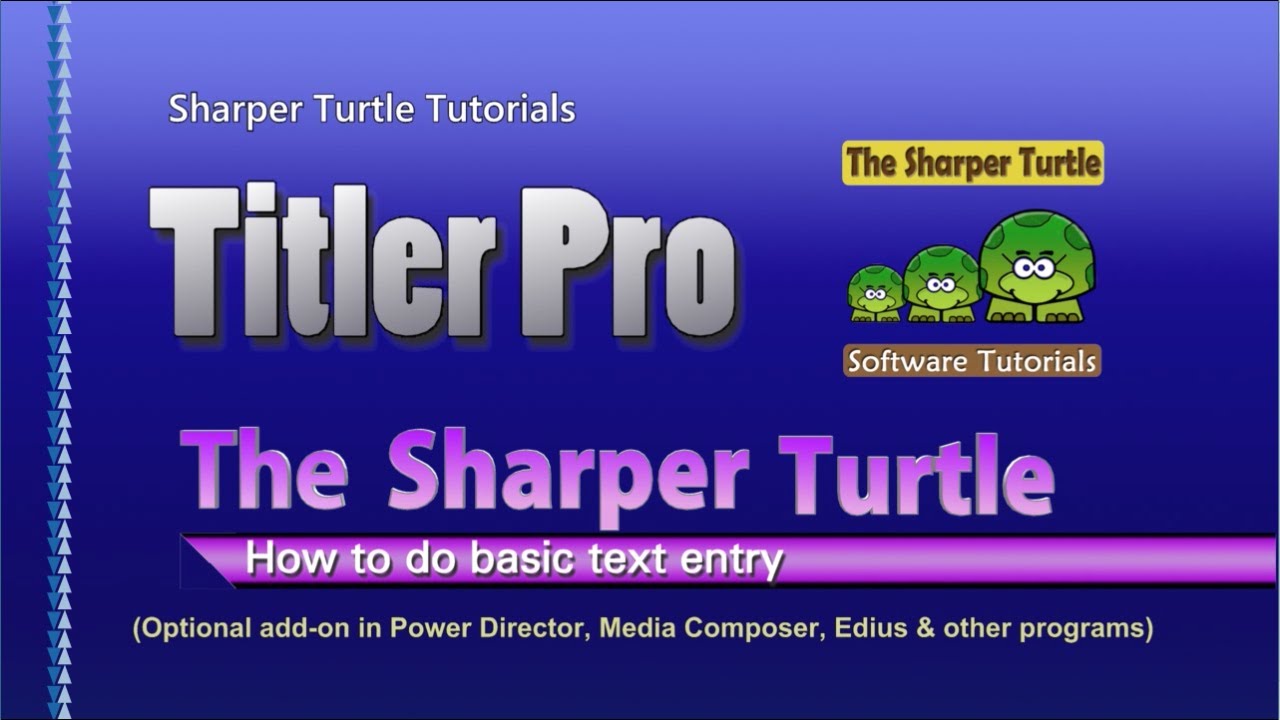 Titler Pro - How to do basic text entry for titles - YouTube