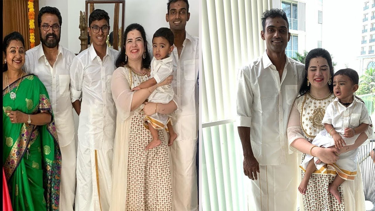 Actress Radhika sarathkumar Diwali Celebratio with Daughter Rayane ...