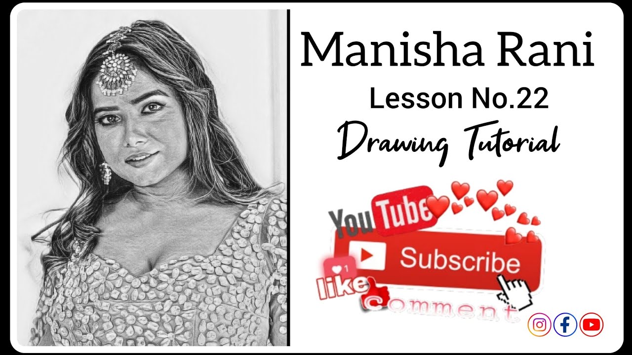 Manisha Rani Sketch | Drawing Tutorial | @ManishaRaniComedy #trending # ...