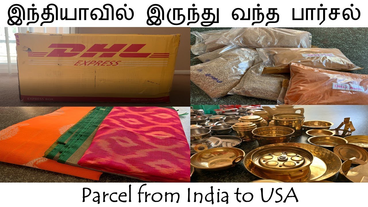 Unboxing Parcel from India to USA in tamil | Courier price from India ...