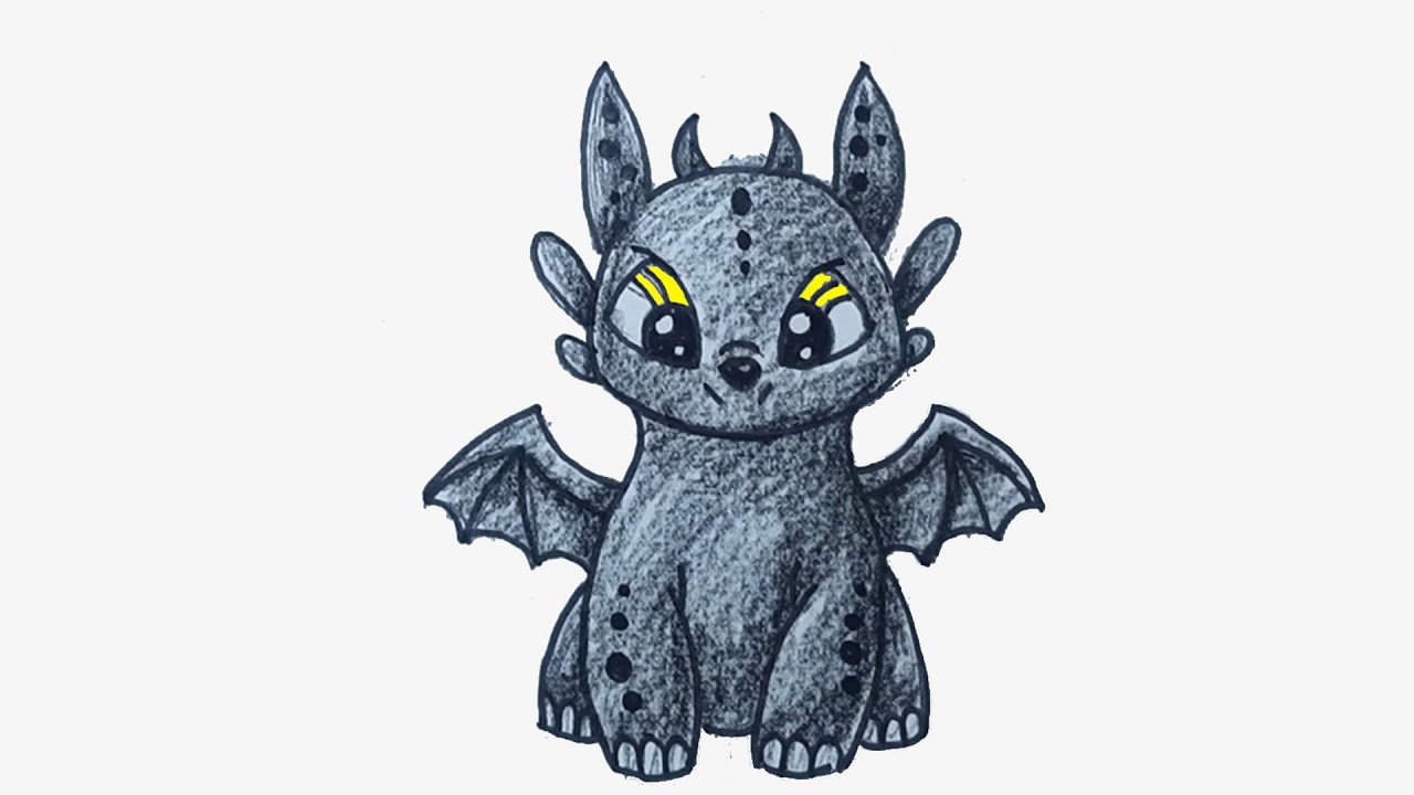 Cute Night Fury Drawing Make Toothless from How to Train Your Dragon ...