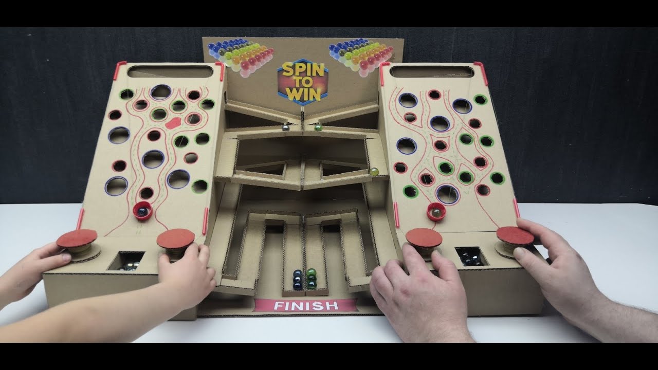 DIY Homemade Marble Labyrinth Maze Board Game from cardboard - YouTube
