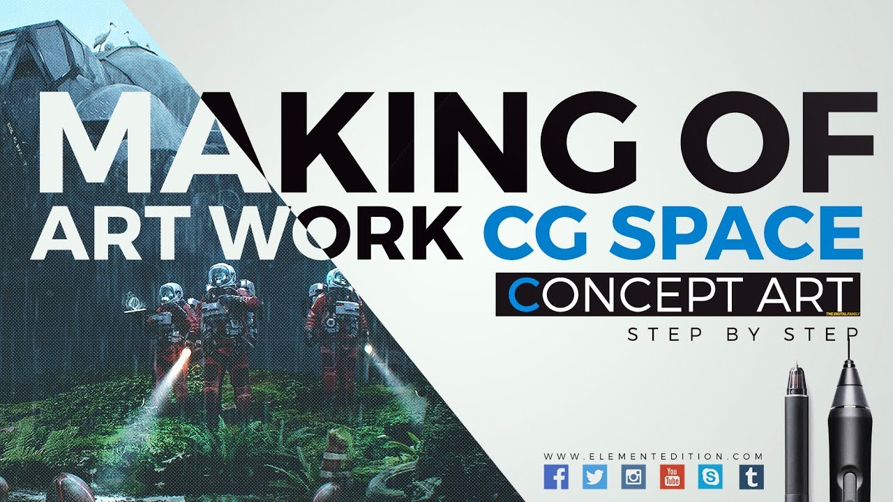 MAKING OF CG SPACE | Step by Step | Concept art - YouTube