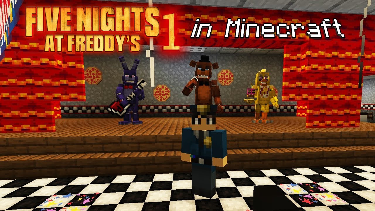 Building CUSTOM Freddy Fazbear's Pizzeria in Minecraft - YouTube