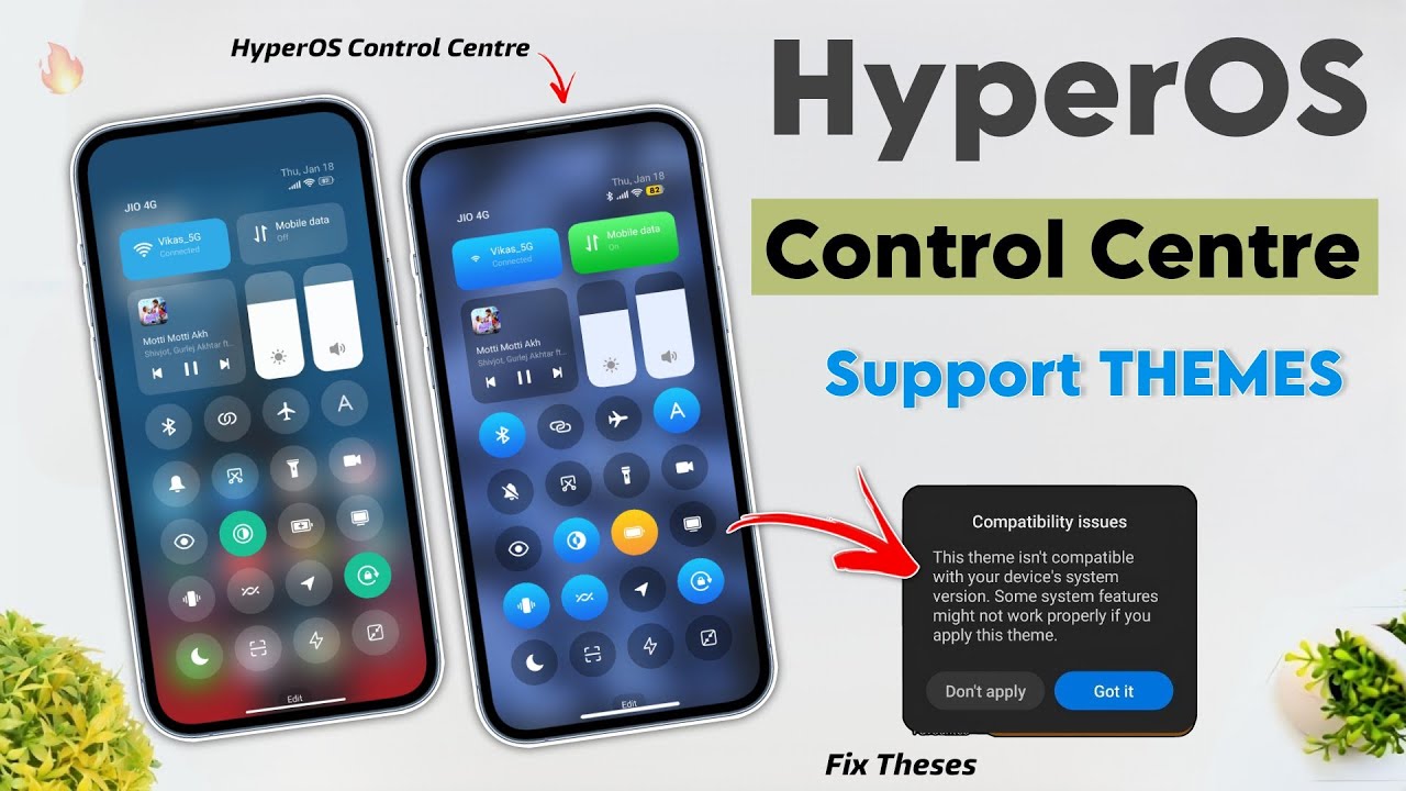 HyperOS Control Centre Support Themes Xiaomi HyperOS Control Centre ...
